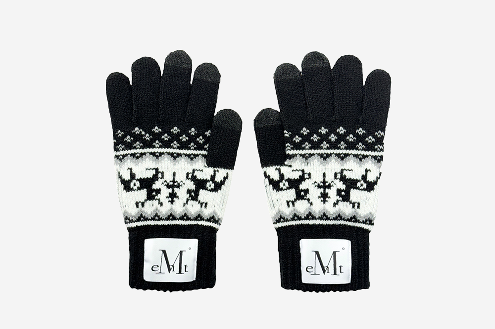 무센트 바나 노르딕 패턴 글러브 루돌프 블랙 | MUCENT | KREAM