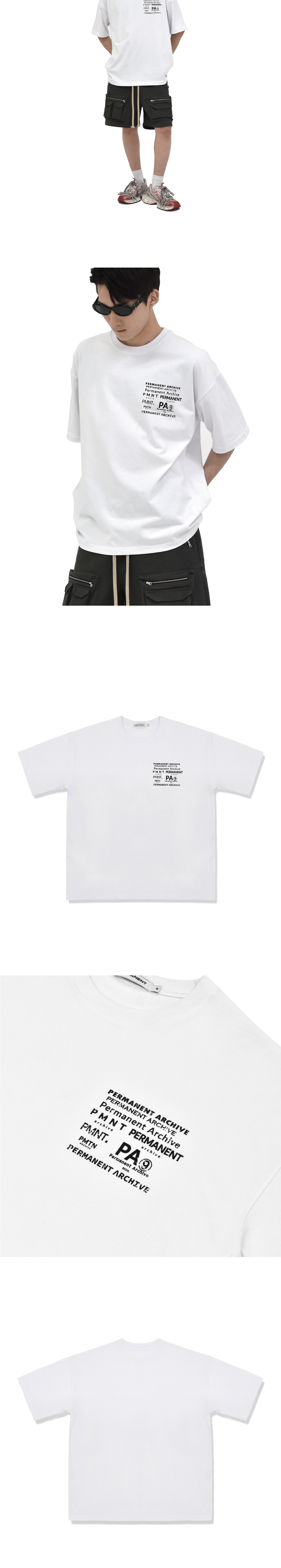 퍼머넌트 아카이브 레터링 티셔츠 화이트 | PERMANENT ARCHIVE | KREAM
