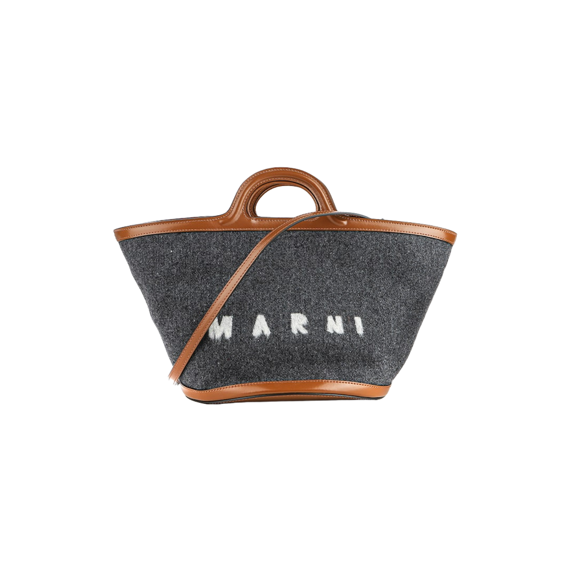 마르니 펠트 레더 트로피칼리아 마이크로백 다크 그레이 모카 | Marni | KREAM