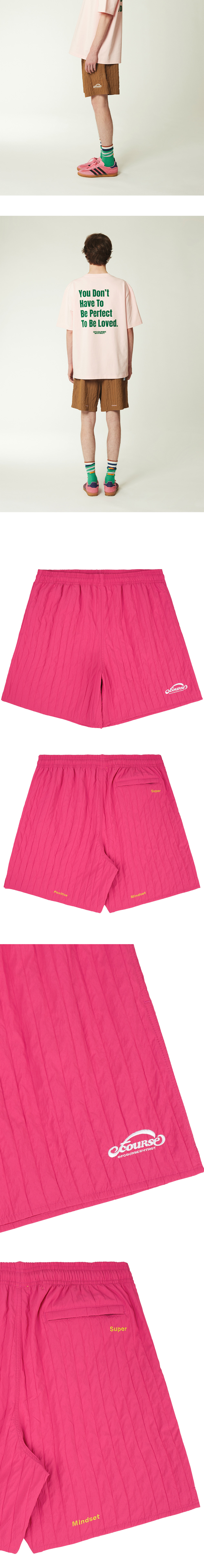 오브콜스와이낫 홀리 몰리 플리츠 나일론 쇼츠 핑크 | ofcoursewhynot | KREAM
