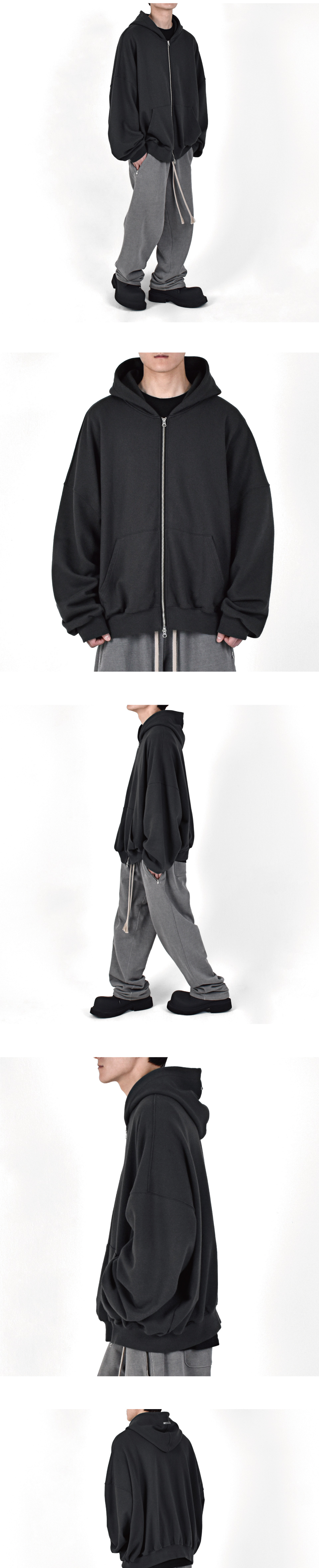 퍼머넌트 아카이브 스웻 후디 집업 딥차콜 | PERMANENT ARCHIVE | KREAM