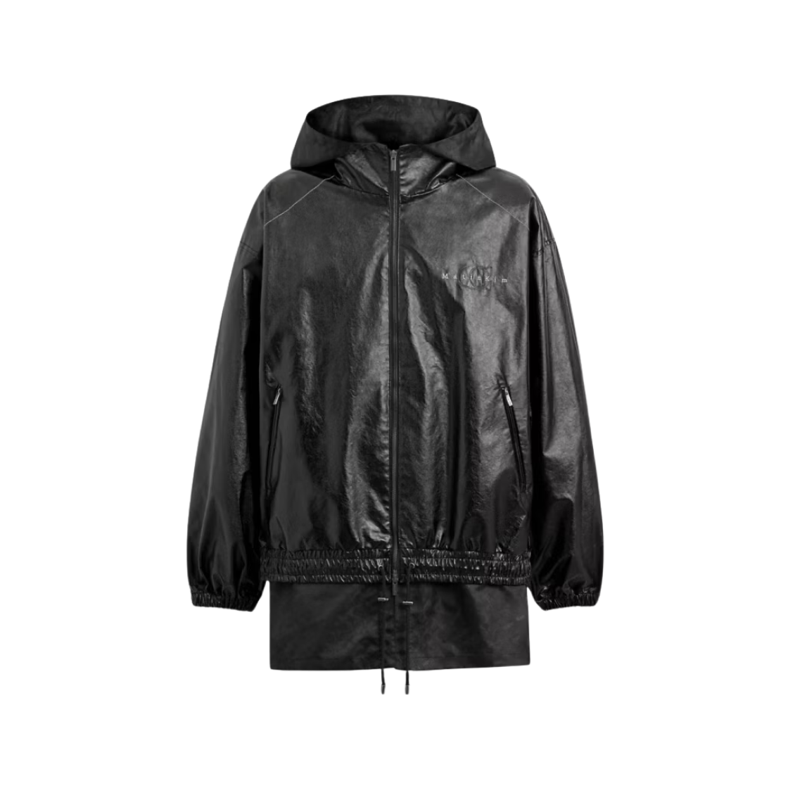 (W) 코치 x 마뗑킴 레이어드 코팅 후드 점퍼 블랙 | Coach | KREAM