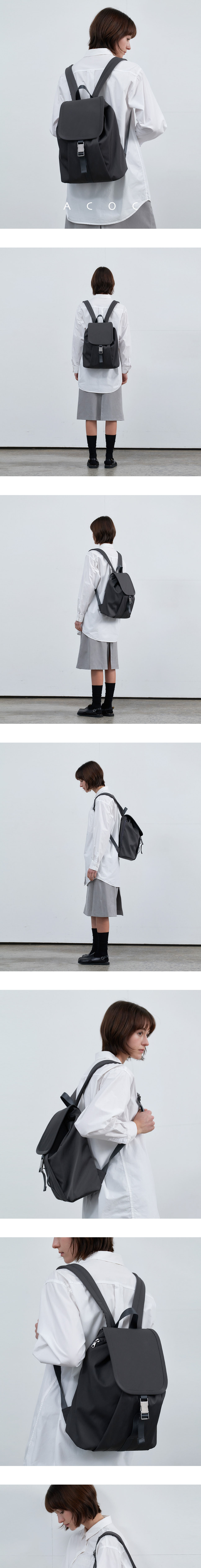 아코크 스케줄 미디엄 백팩_그레이 | ACOC | KREAM