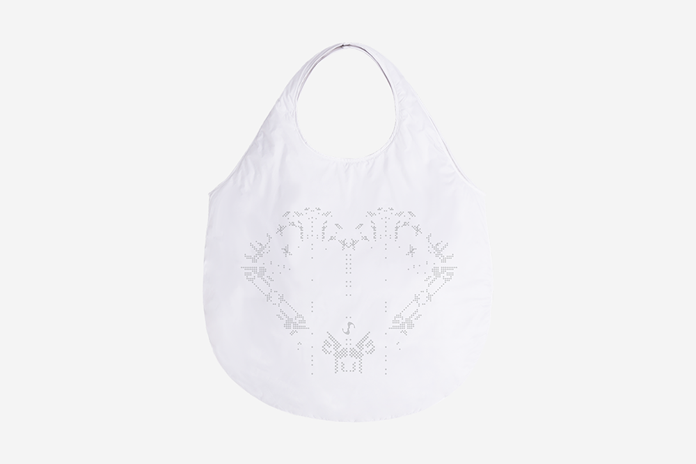 리버시블 그래픽 패디드 백 오프 화이트 | OJOS | KREAM