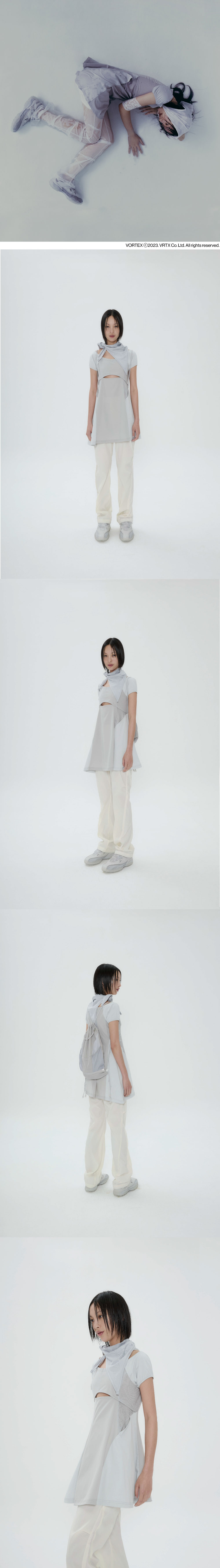 오호스 캡슬리브 슬릿 미니 드레스 그레이 | OJOS | KREAM