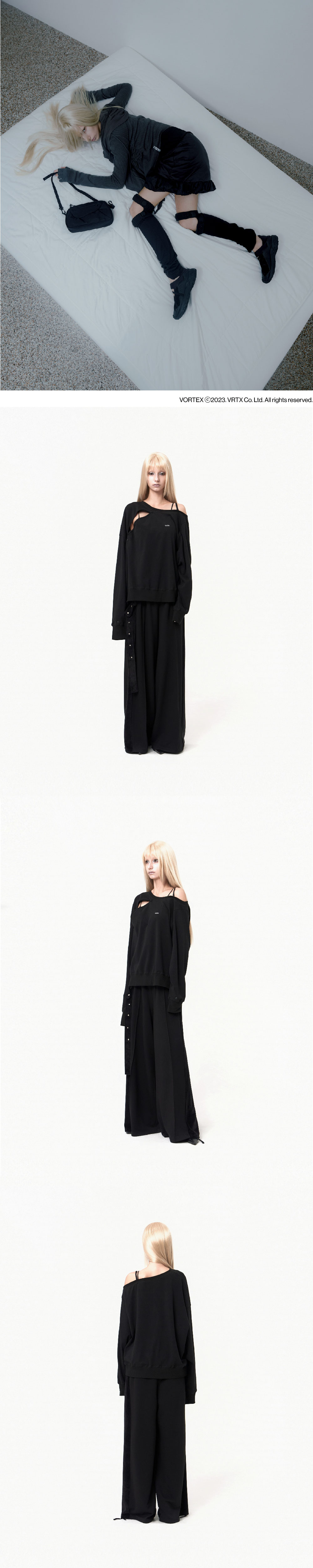 오호스 벨트 와이드 스웻 팬츠 블랙 | OJOS | KREAM