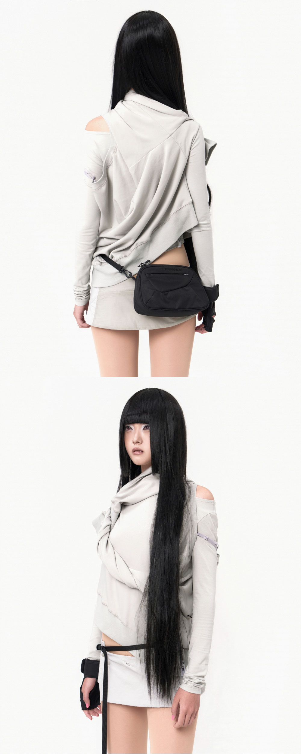 오호스 트위스트 버튼 업 스웻셔츠 그레이 | OJOS | KREAM