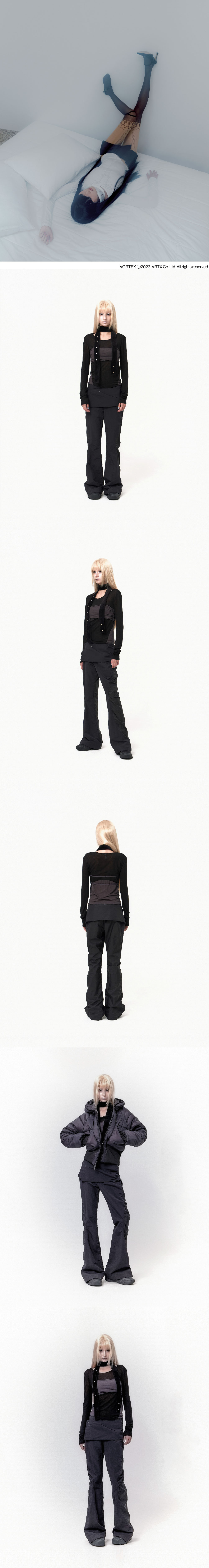 오호스 디테처블 레이어드 포켓 팬츠 블랙 | OJOS | KREAM