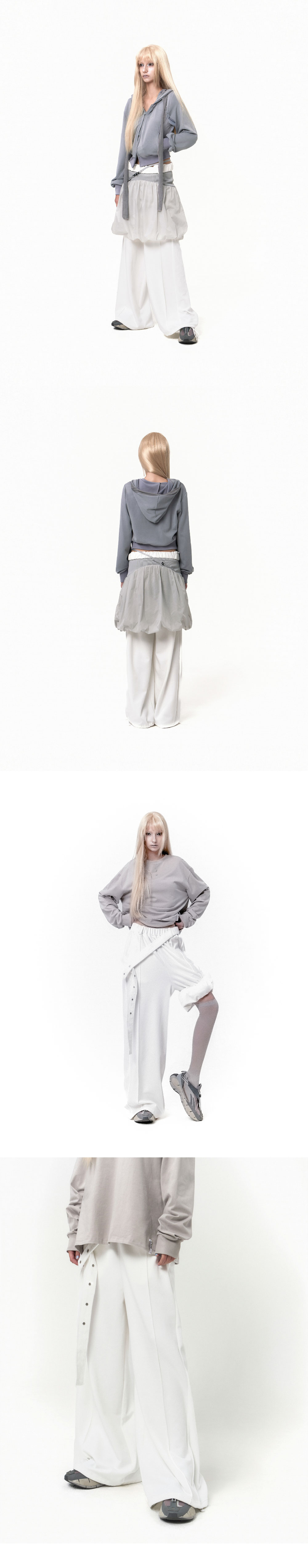 오호스 벨트 와이드 스웻 팬츠 오프 화이트 | OJOS | KREAM