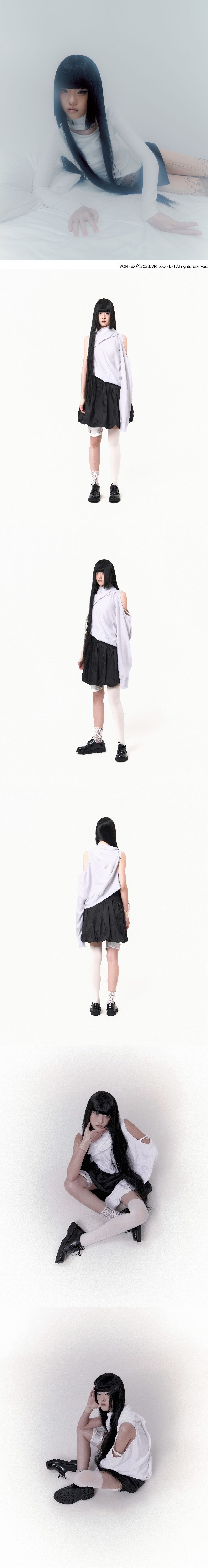 오호스 트위스트 버튼 업 스웻셔츠 오프 화이트 | OJOS | KREAM