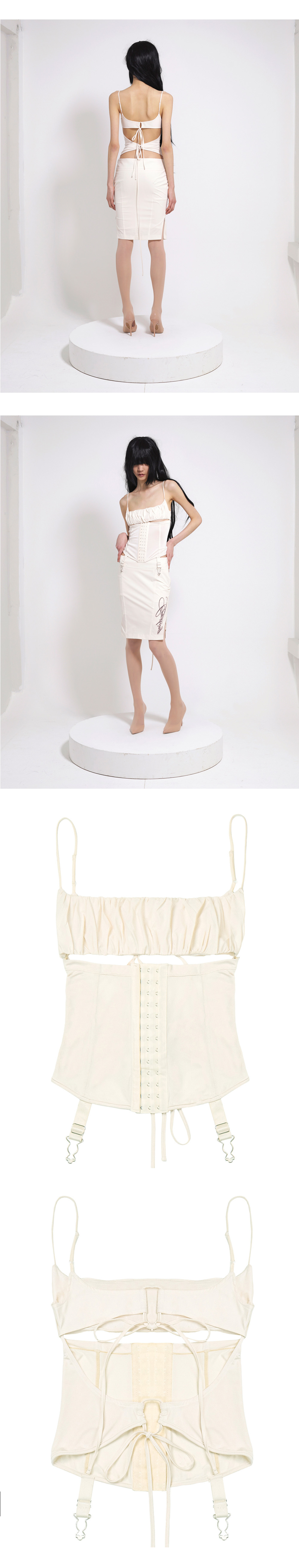 본네 레이스업 코르셋 탑 아이보리 | Bonnae | KREAM