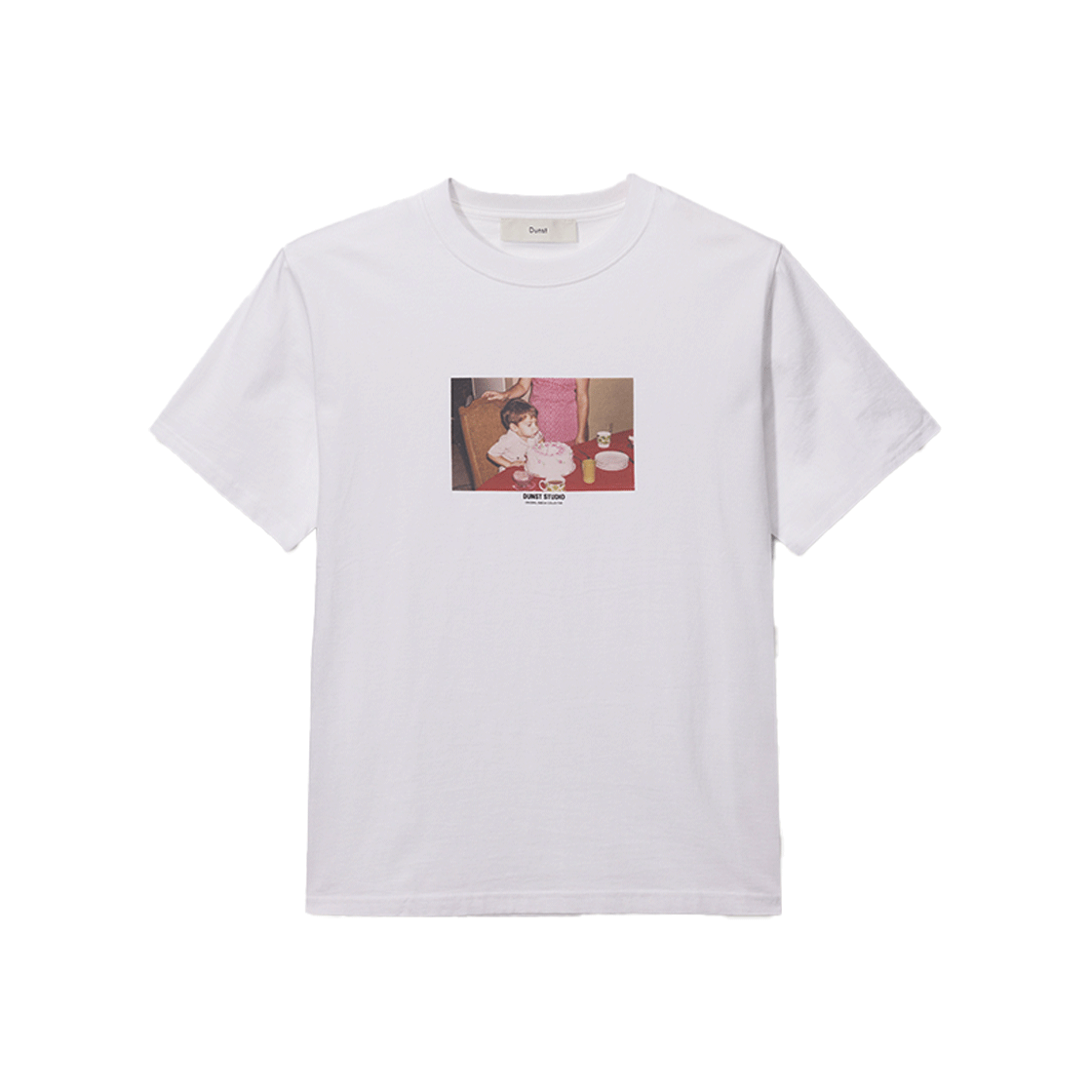 던스트 유니섹스 차일드후드 포토 티셔츠 오프 화이트/해피벌스데이 | Dunst | KREAM
