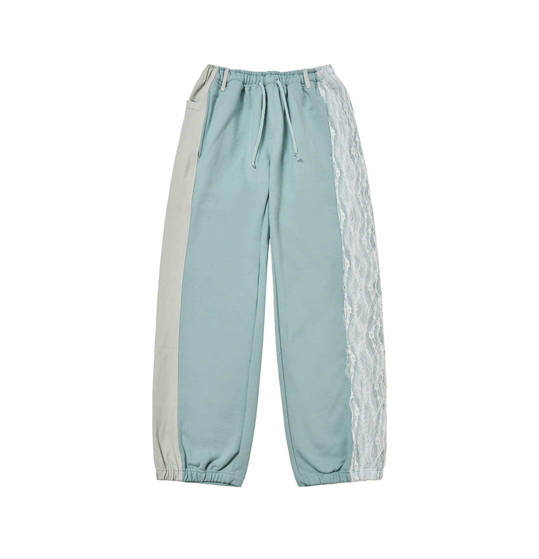 씬 코튼 패널드 스웨트팬츠 민트그린 | SEEN | KREAM