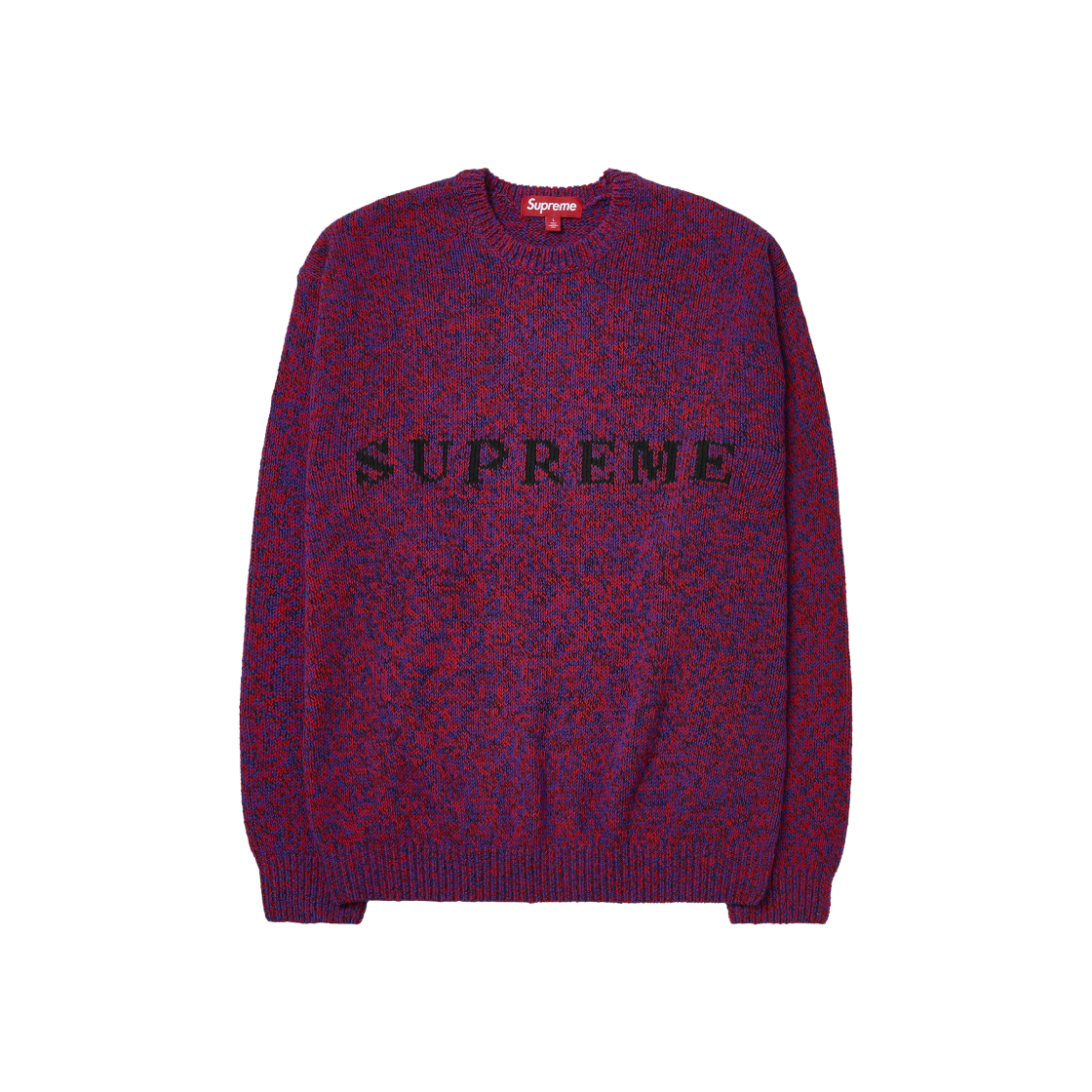 슈프림 콘트라스트 로고 스웨터 레드 멜란지 - 25SS | Supreme | KREAM