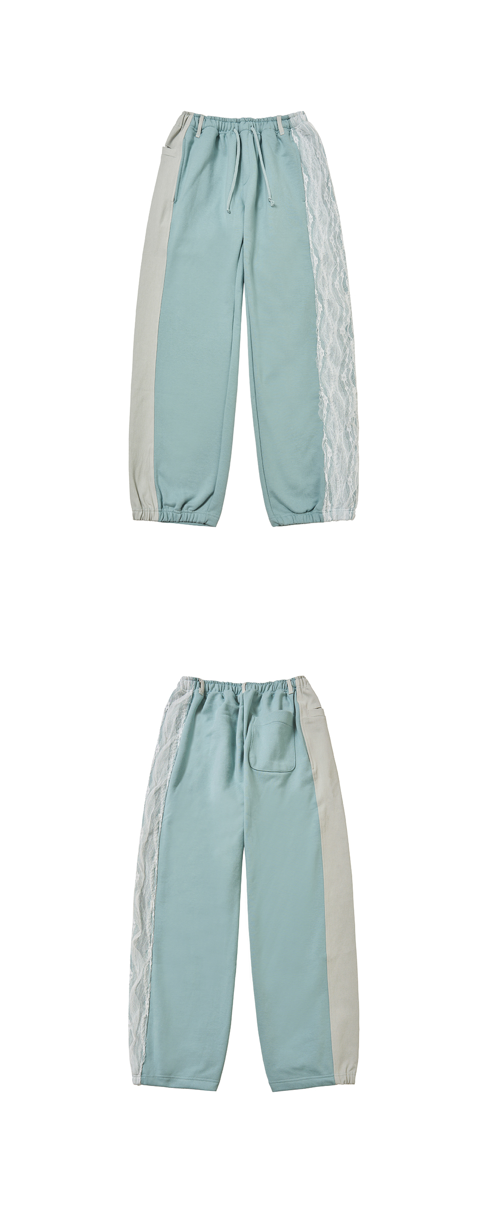 씬 코튼 패널드 스웨트팬츠 민트그린 | SEEN | KREAM