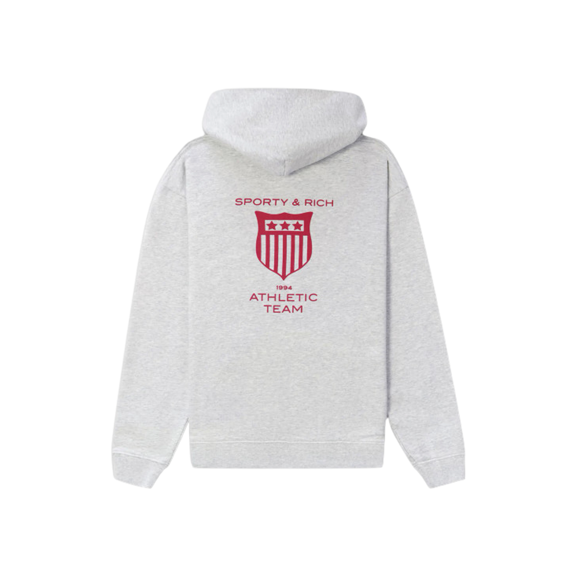 스포티 앤 리치 애슬레틱 팀 후드 헤더 그레이 루비 | Sporty & Rich | KREAM
