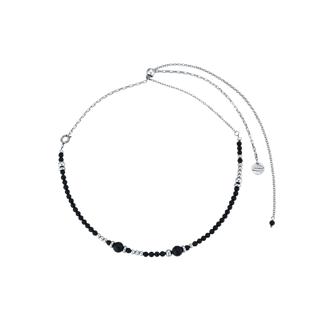 센티멍 넘버 333 블랙 진주 네클리스 실버 | SENTIMENTS | KREAM