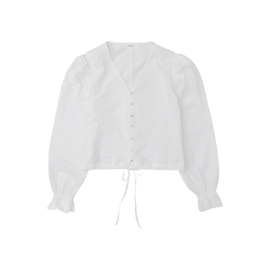 포에토 멀린 스트링 크롭 블라우스 | FOETO | KREAM