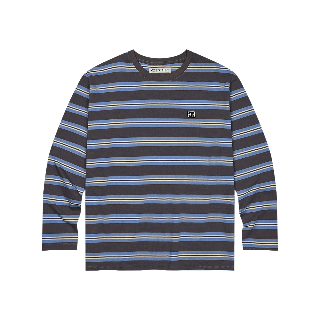 센토르 스트라이프 패치 롱 슬리브 티셔츠 차콜 | CENTAUR.KR | KREAM