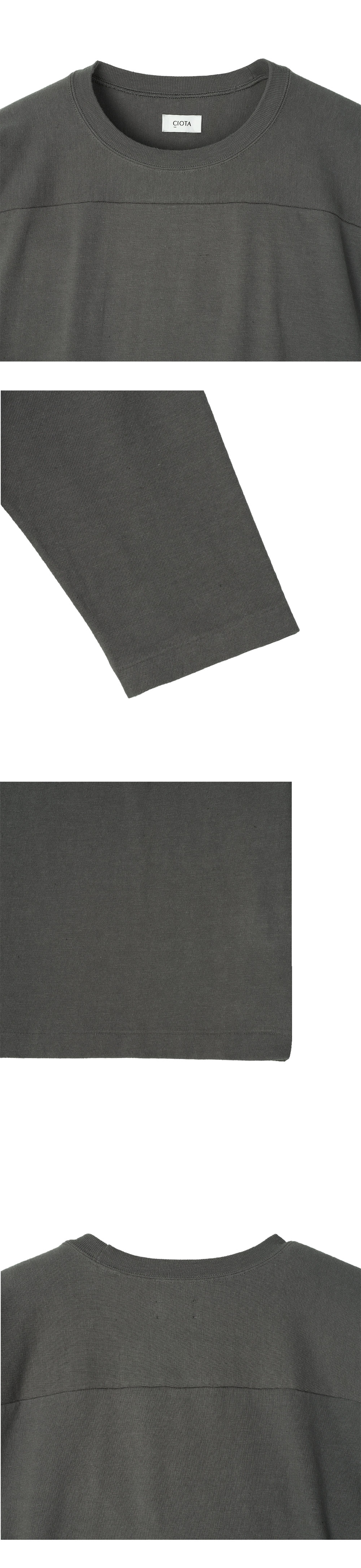 시오타 풋볼 3/4슬리브 티셔츠 블루 그레이 - 25SS | Ciota | KREAM