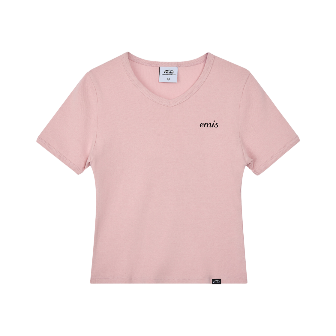(W) 이미스 립드 링거 티셔츠 핑크 | Emis | KREAM
