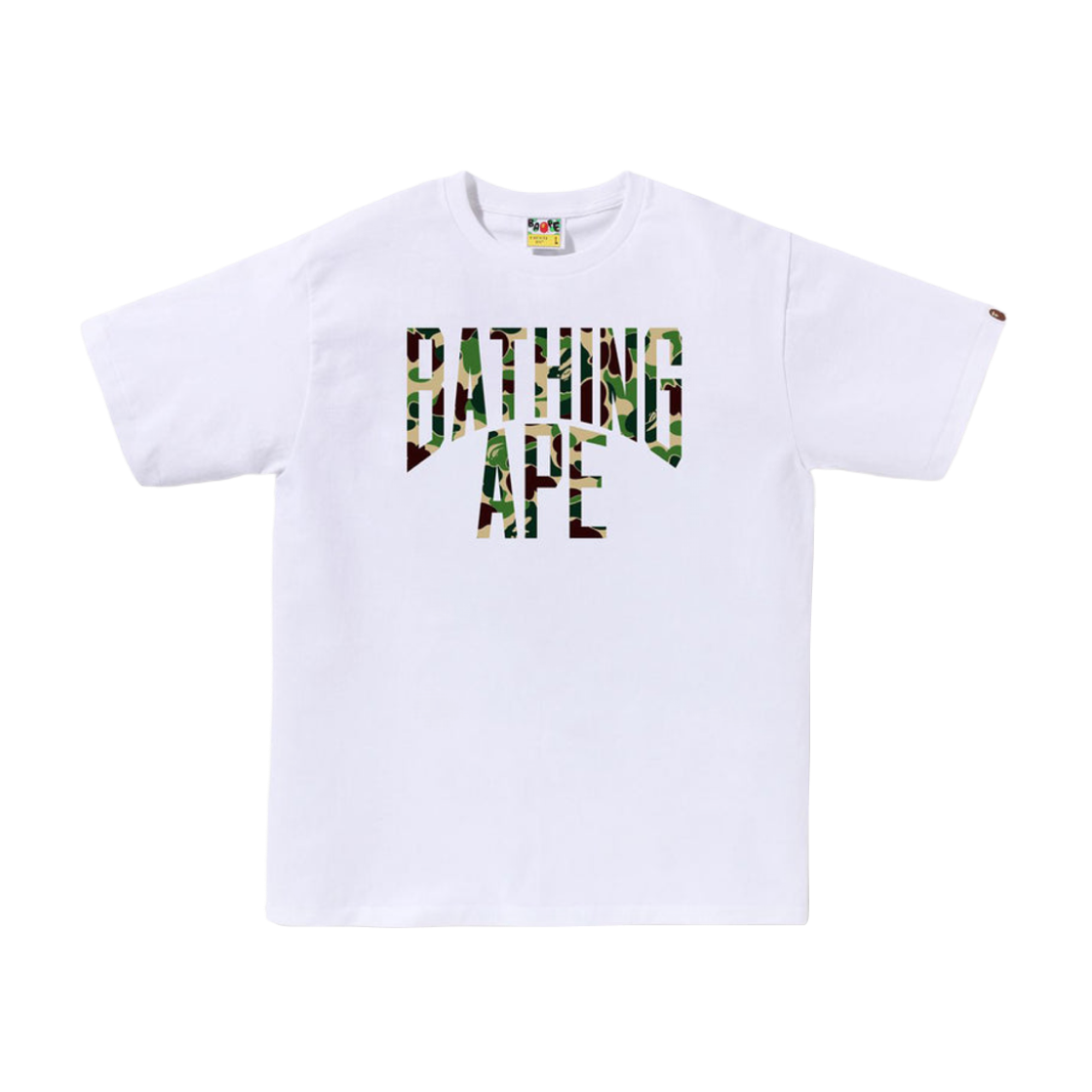 베이프 ABC 카모 NYC 로고 티셔츠 화이트 그린 | BAPE | KREAM