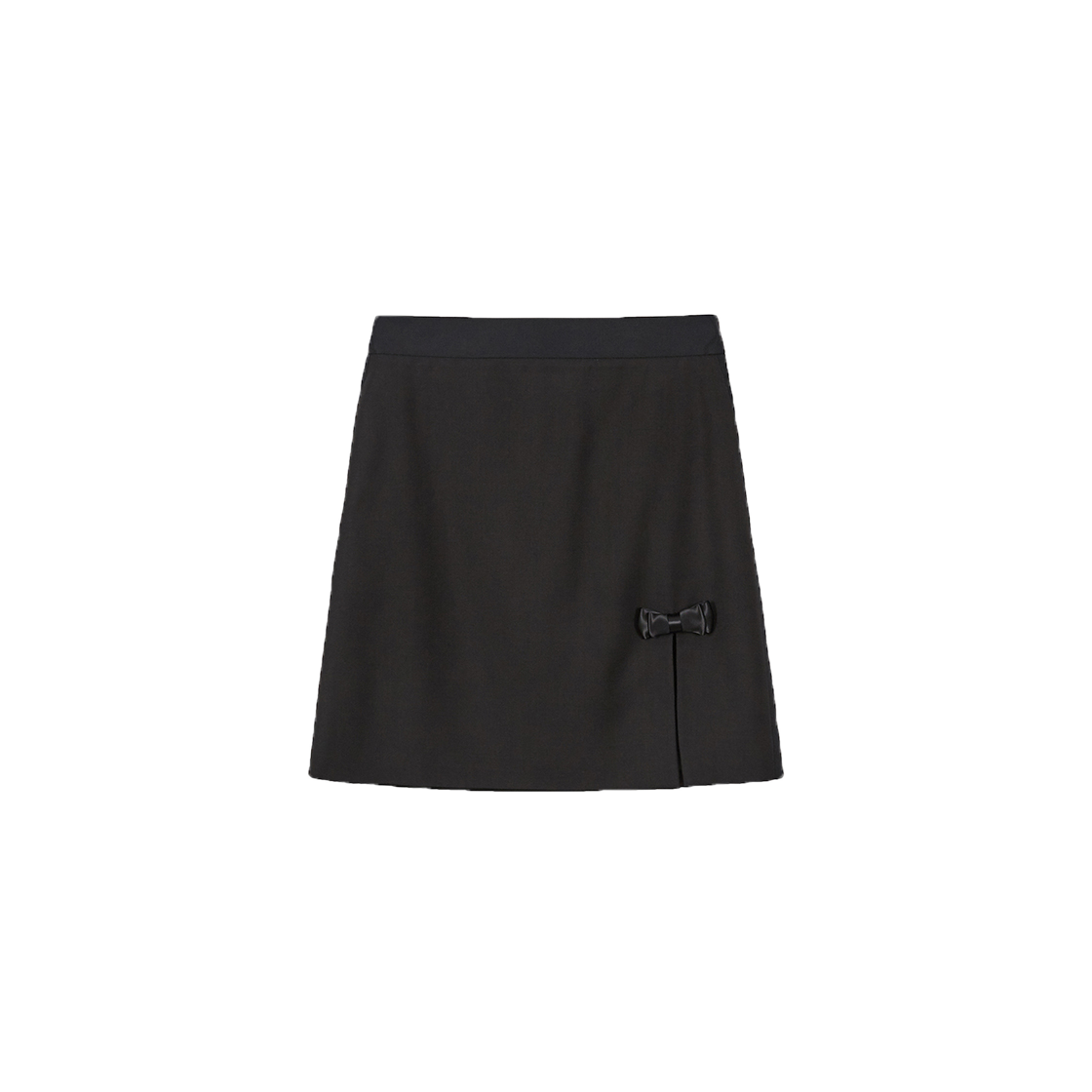 유지 미아 리본 슬릿 스커트 블랙 | YUJI | KREAM