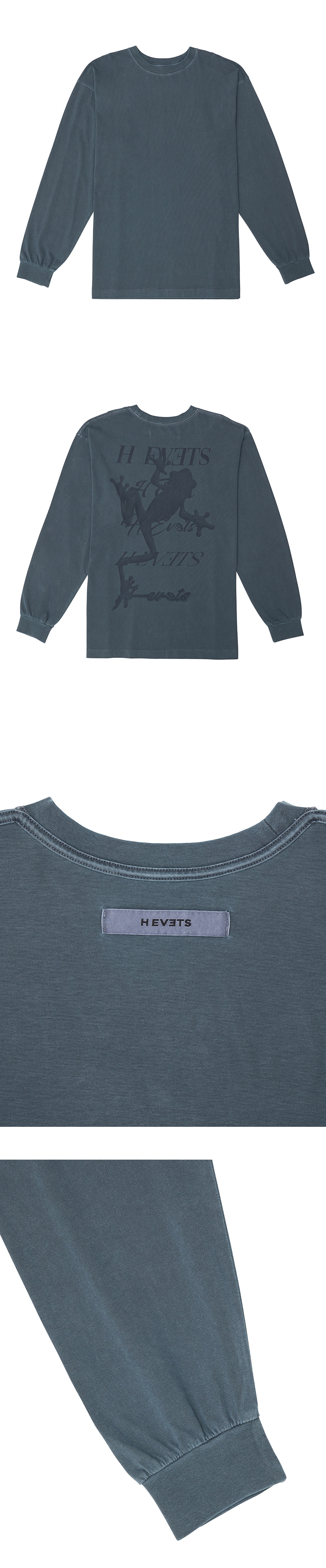 헤베츠 우먼 롱슬리브 티셔츠 인디고 | Hevets | KREAM