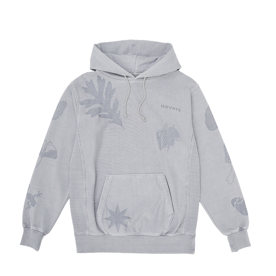 헤베츠 우먼 가먼트다잉 프린트 후디 그레이 | Hevets | KREAM