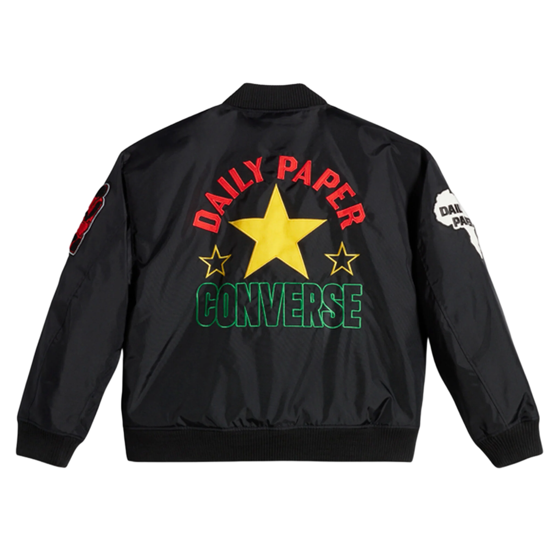컨버스 x 데일리 페이퍼 스타디움 재킷 블랙 | Converse | KREAM