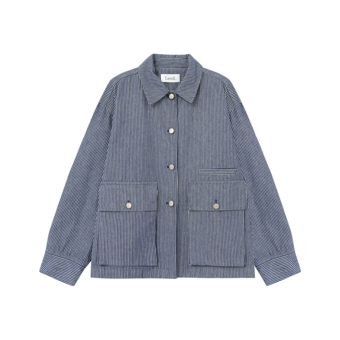 르닐 헨슨 워싱 자켓 스트라이프 네이비 | LeniL | KREAM