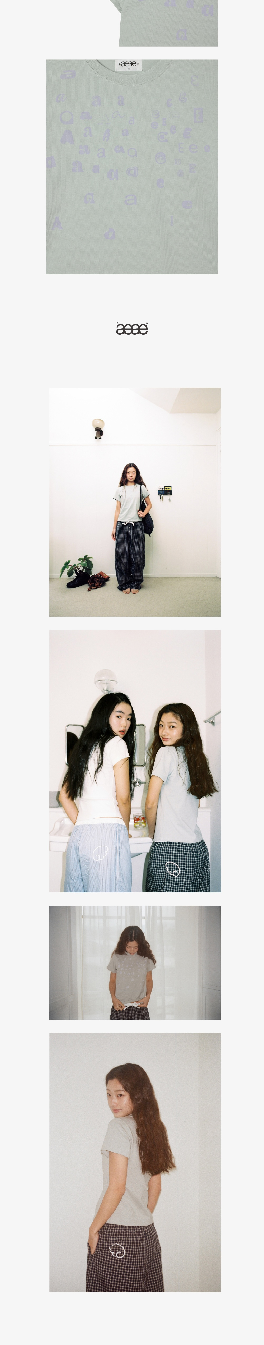 에이이에이이 스캐터 레터 티 민트 | AEAE | KREAM