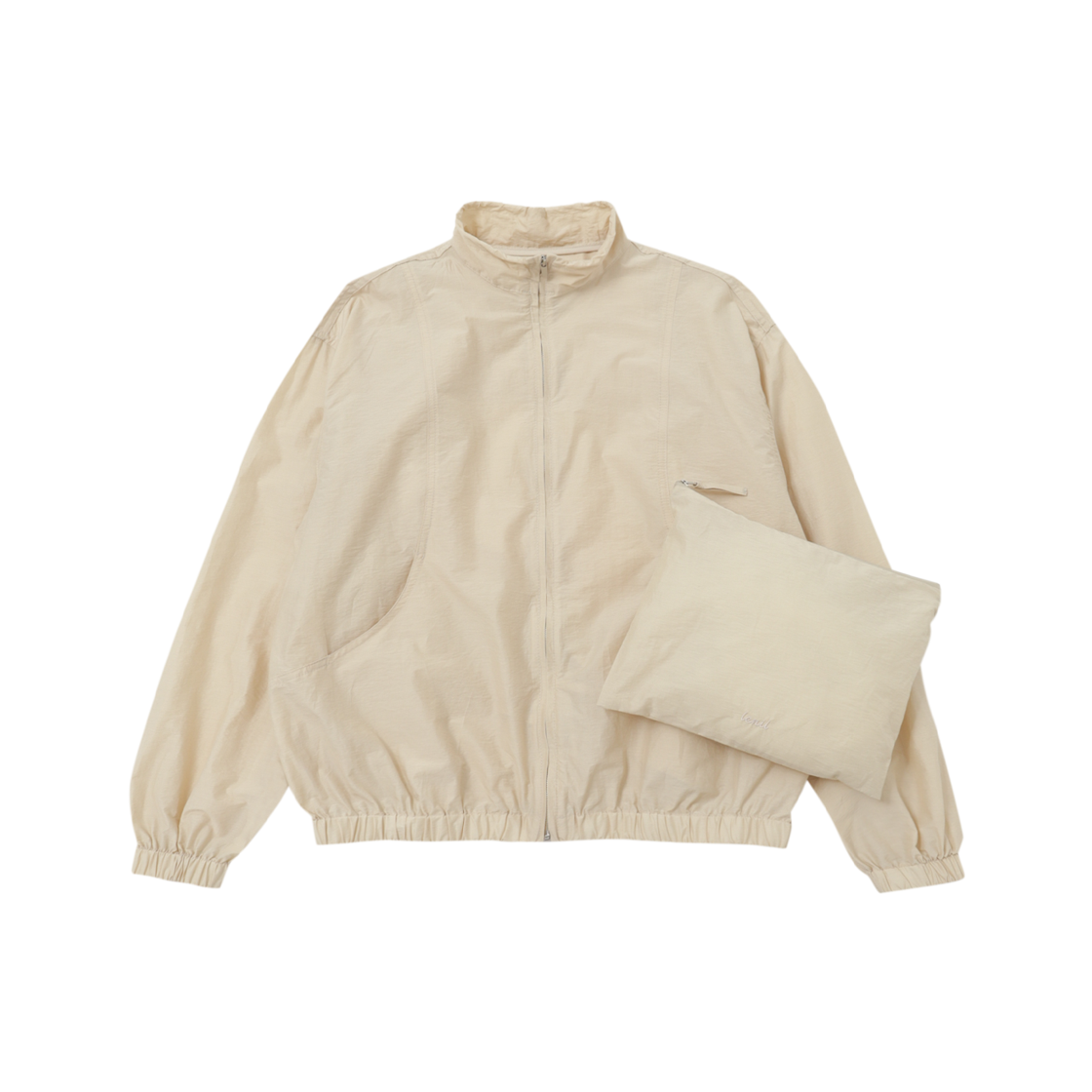 르닐 피비 리사이클 점퍼 & 파우치 세트 크림옐로우 | LeniL | KREAM