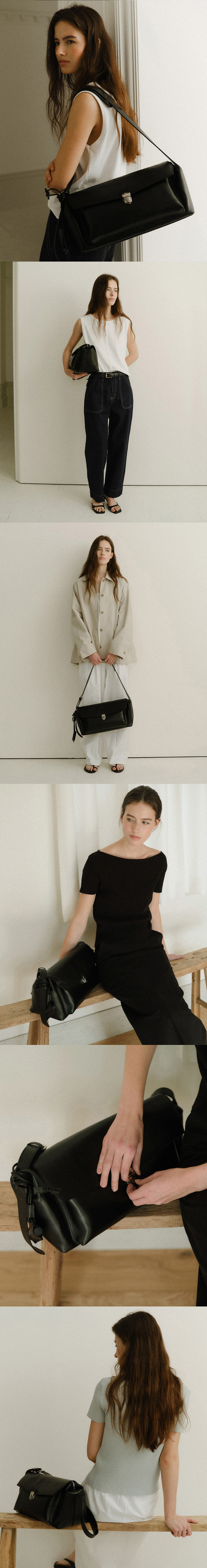 르닐 90s 베지터블 레더 카메라 백 & 립케이스 세트 블랙 | LeniL | KREAM