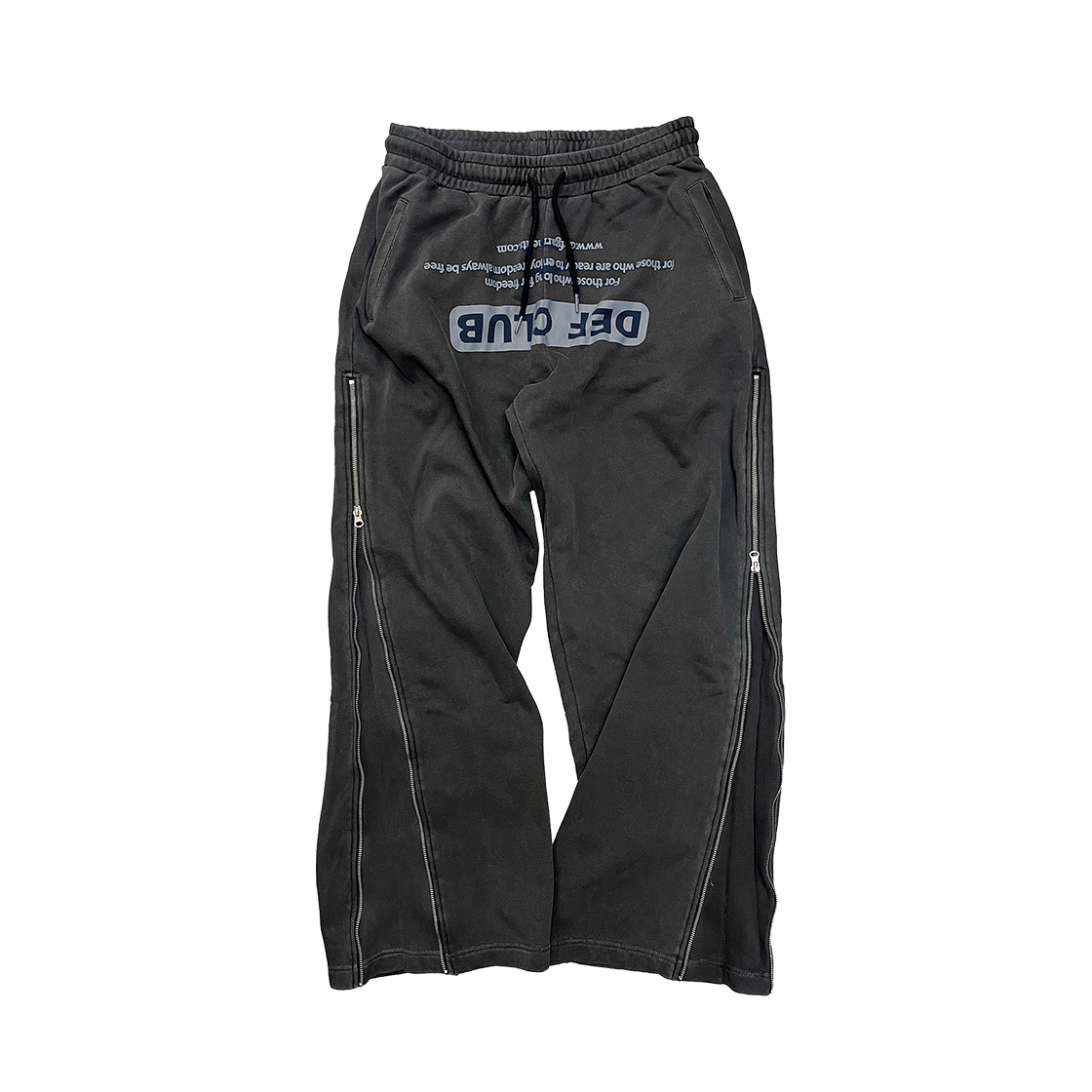 데프가먼츠 리버스 프린트 스웻팬츠 블랙 | DEFGARMENTS | KREAM