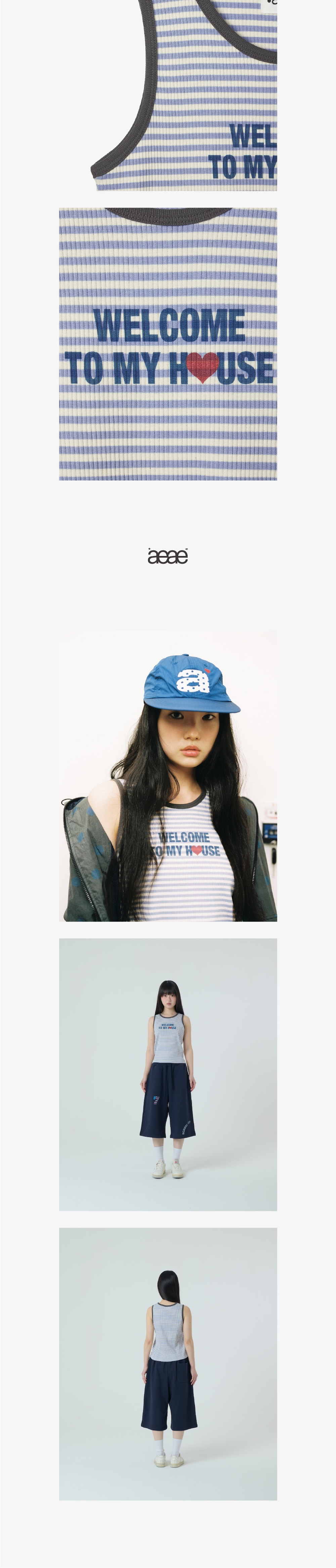 에이이에이이 웰컴 투 마이 하우스 슬리브리스 스카이블루 | AEAE | KREAM