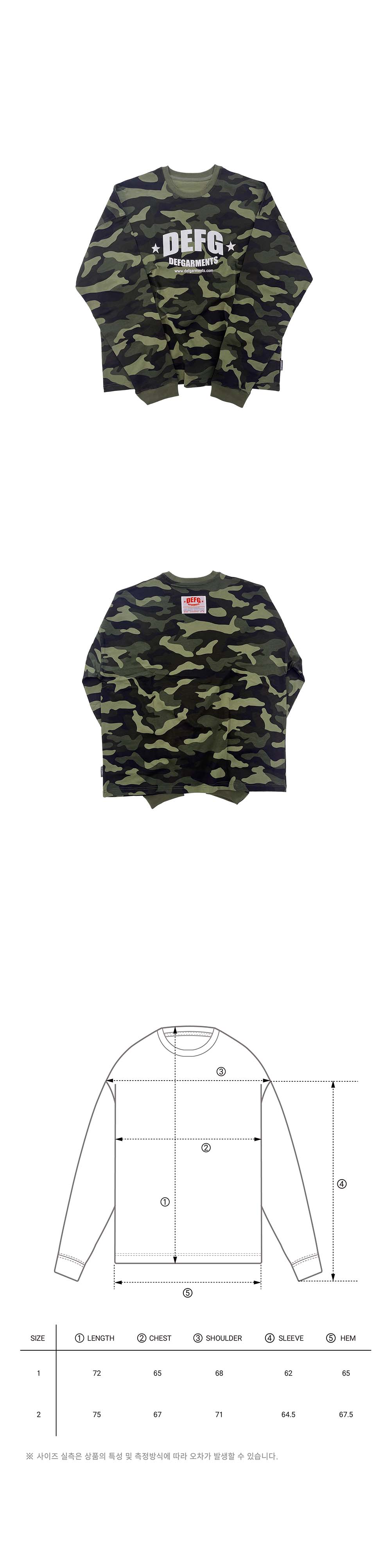 데프가먼츠 데프 프린팅 롱슬리브 카모 | DEFGARMENTS | KREAM