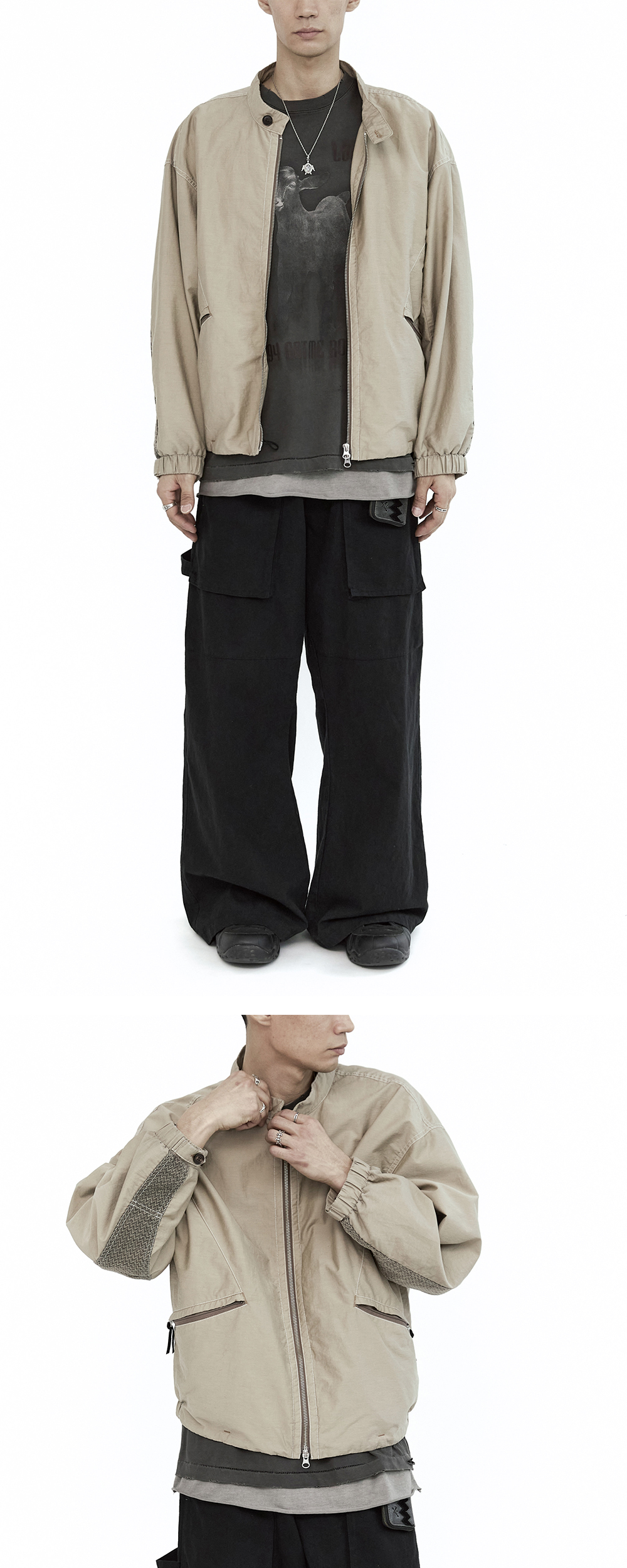 폴리테루 모터사이클 블루종 베이지 | Polyteru | KREAM