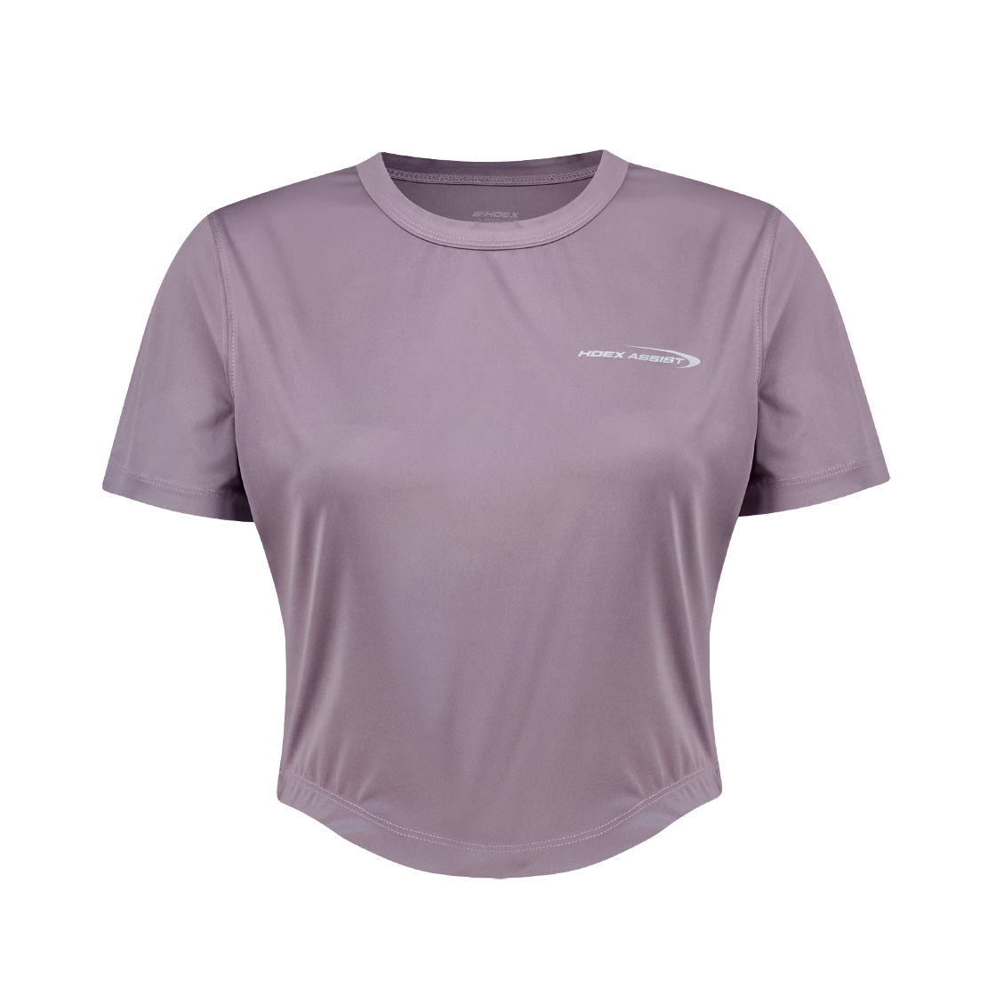 우먼스 어시스트 커브드 헴 크롭 숏 슬리브 (Plum) | HDEX | KREAM