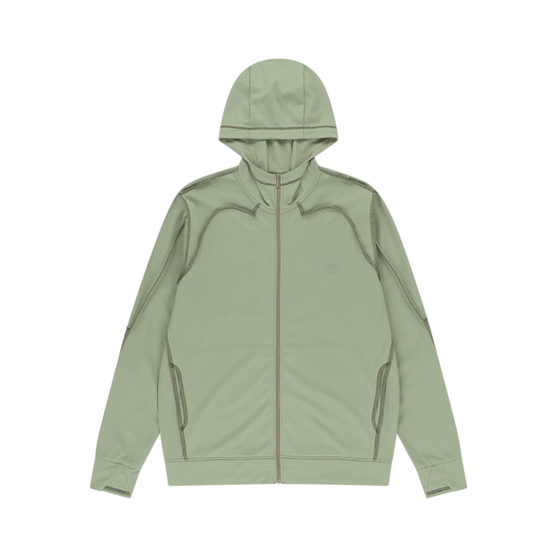 산산기어 오버록 메쉬 집업 라이트 그린 | Sansan Gear | KREAM