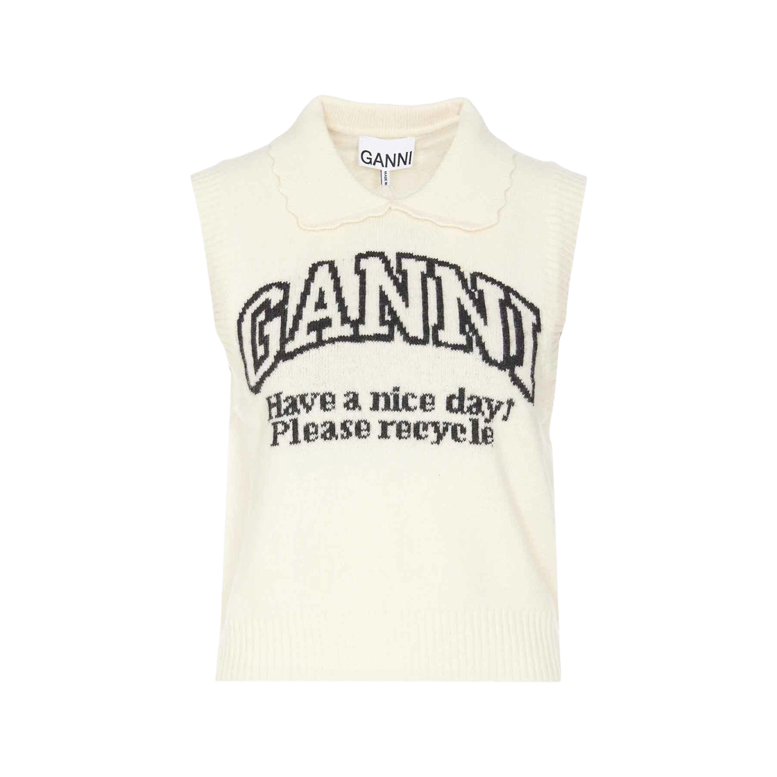 (W) 가니 니트웨어 베스트 아이보리 | Ganni | KREAM