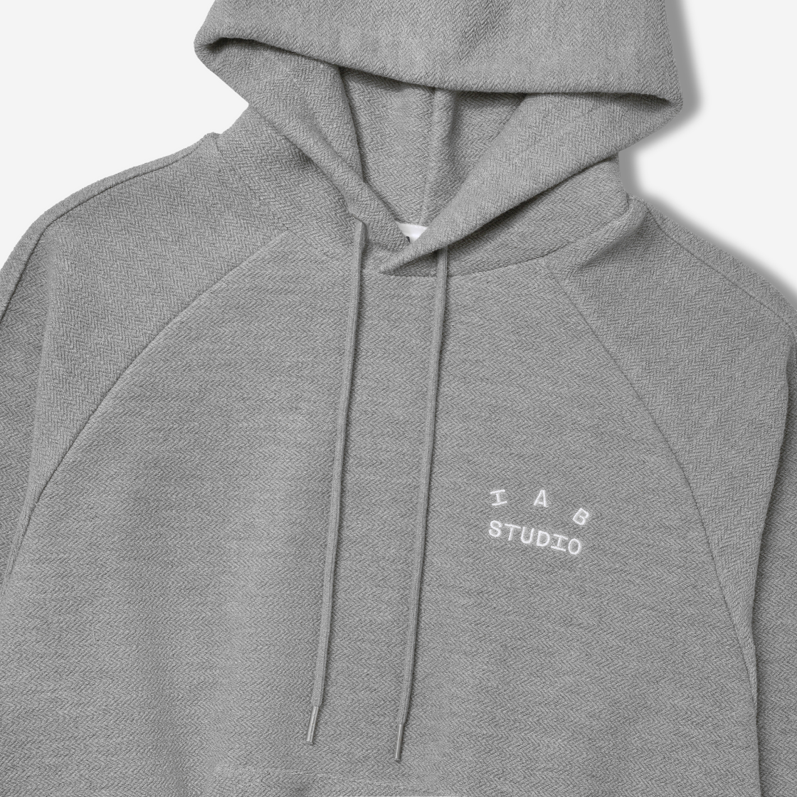 아이앱 스튜디오 헤링본 후드 그레이 화이트 | IAB Studio | KREAM