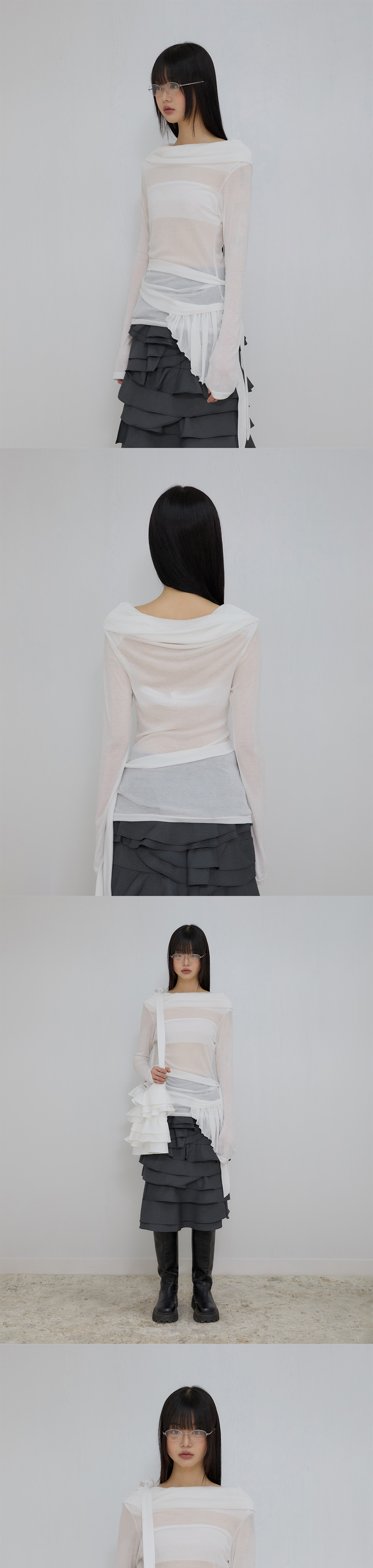 플레어업 페야 프릴 롱 슬리브 화이트 | FLAREUP | KREAM