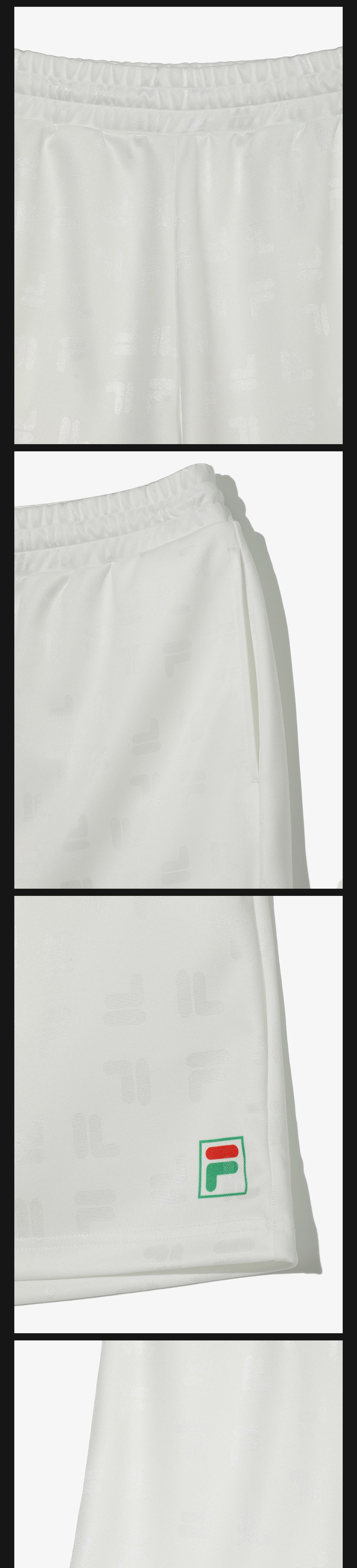 F+ 박스 자카드 스포티 쇼츠 퓨어 화이트 | FILA | KREAM