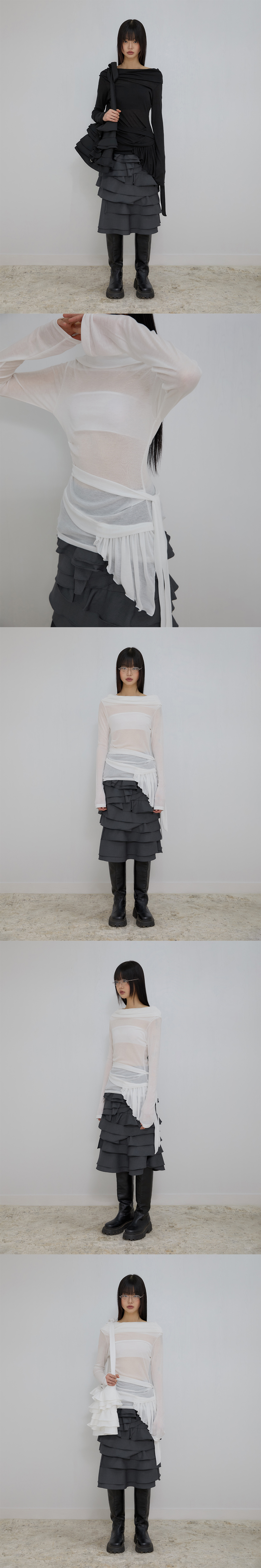 플레어업 페야 프릴 롱 슬리브 블랙 | FLAREUP | KREAM