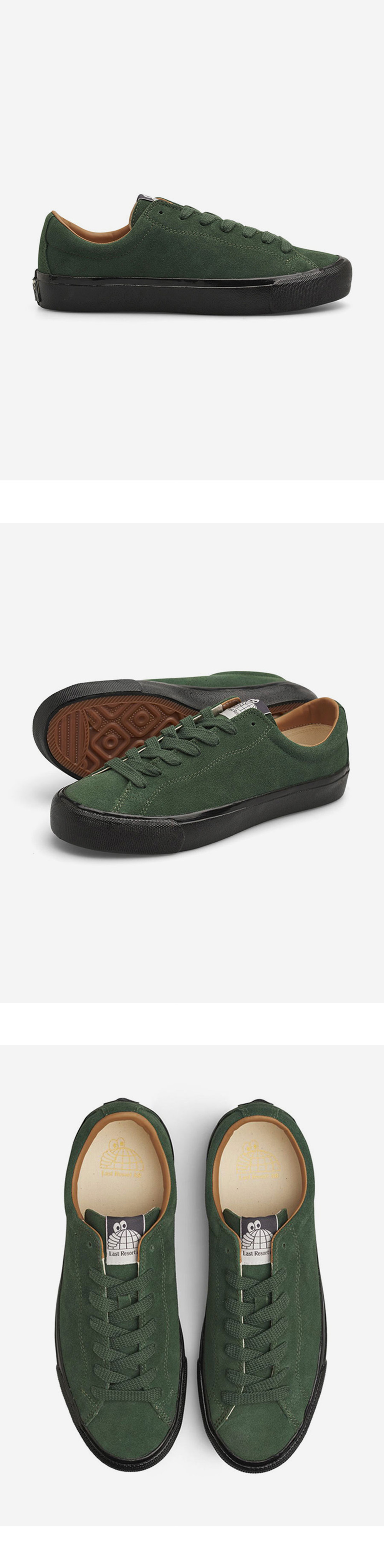 라스트리조트 VM003 스웨이드 로우 다크 그린 블랙 | Last Resort AB | KREAM