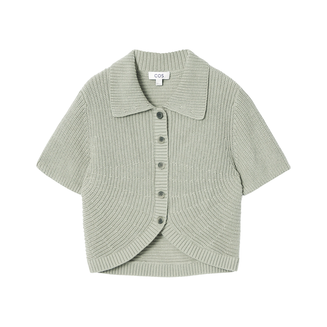 (W) 코스 리브드 니트 가디건 세이지 그린 | COS | KREAM