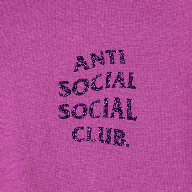 안티소셜 소셜클럽 마인드 게임스 글리터 티 핑크 | Anti Social Social Club | KREAM
