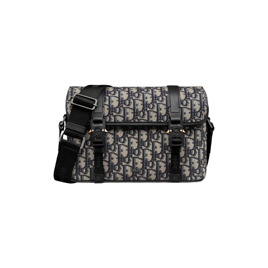 디올 히트 더 로드 메신저 백 플랩 디올 오블리크 자카드 그레인드 카프스킨 베이지 블랙 | Dior | KREAM