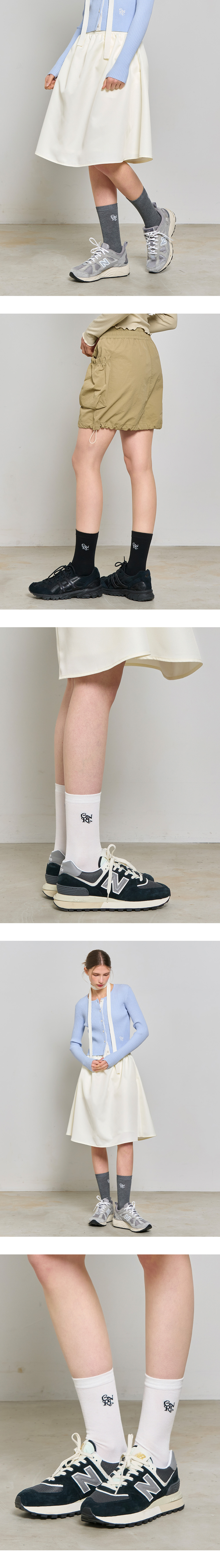 제너럴아이디어 우먼 에센셜 데일리 하이 삭스 3컬러 | GENERAL IDEA | KREAM